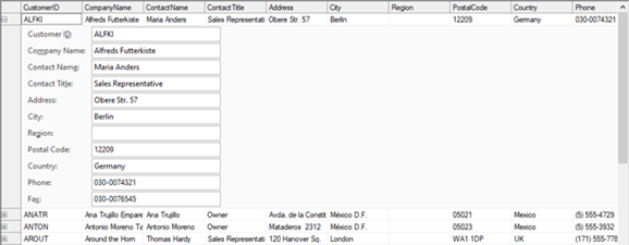 Getting Started with Row Details FlexGrid for WinForms | ComponentOne Getting Started with Row Details FlexGrid for WinForms | ComponentOne